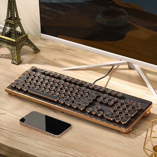 RK104 Wired Retro Mechanical Keyboard – GLENCREAG