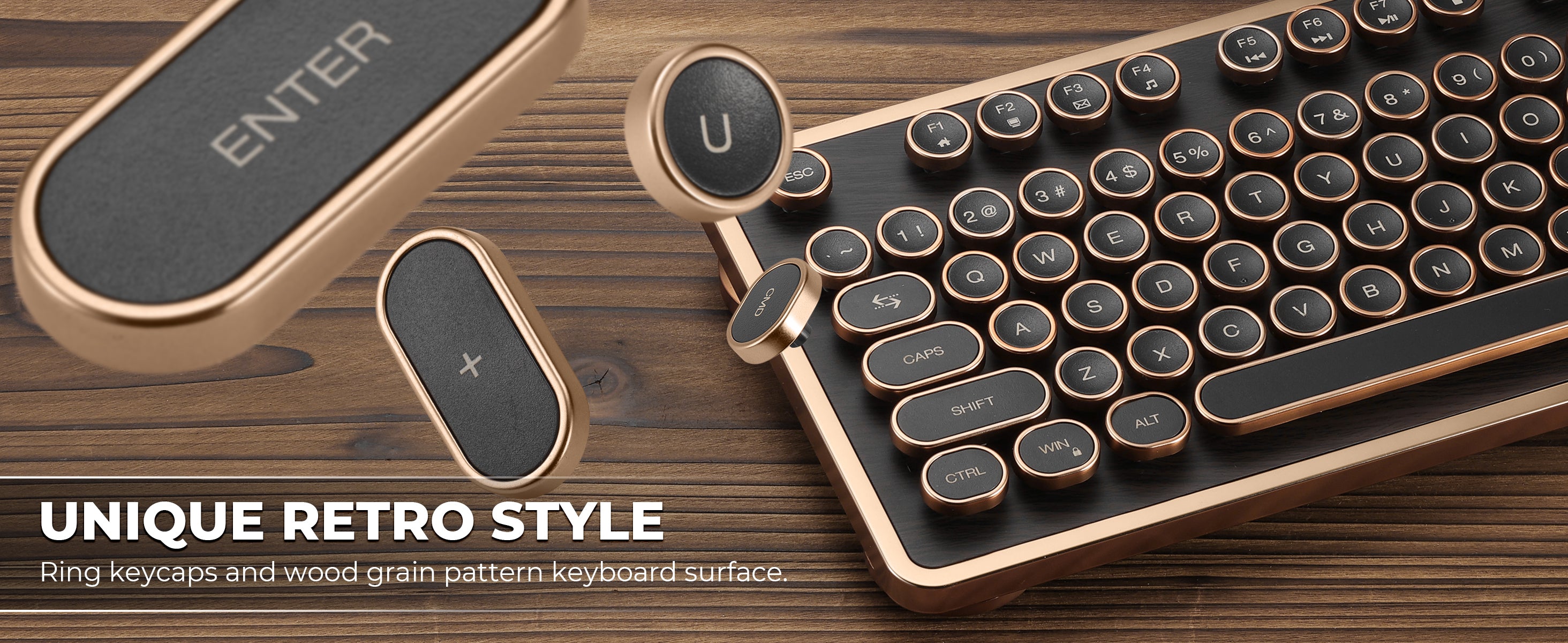 RK104 Wired Retro Mechanical Keyboard – GLENCREAG