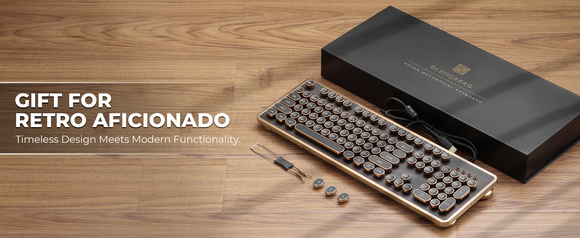 RK104 Wired Retro Mechanical Keyboard – GLENCREAG